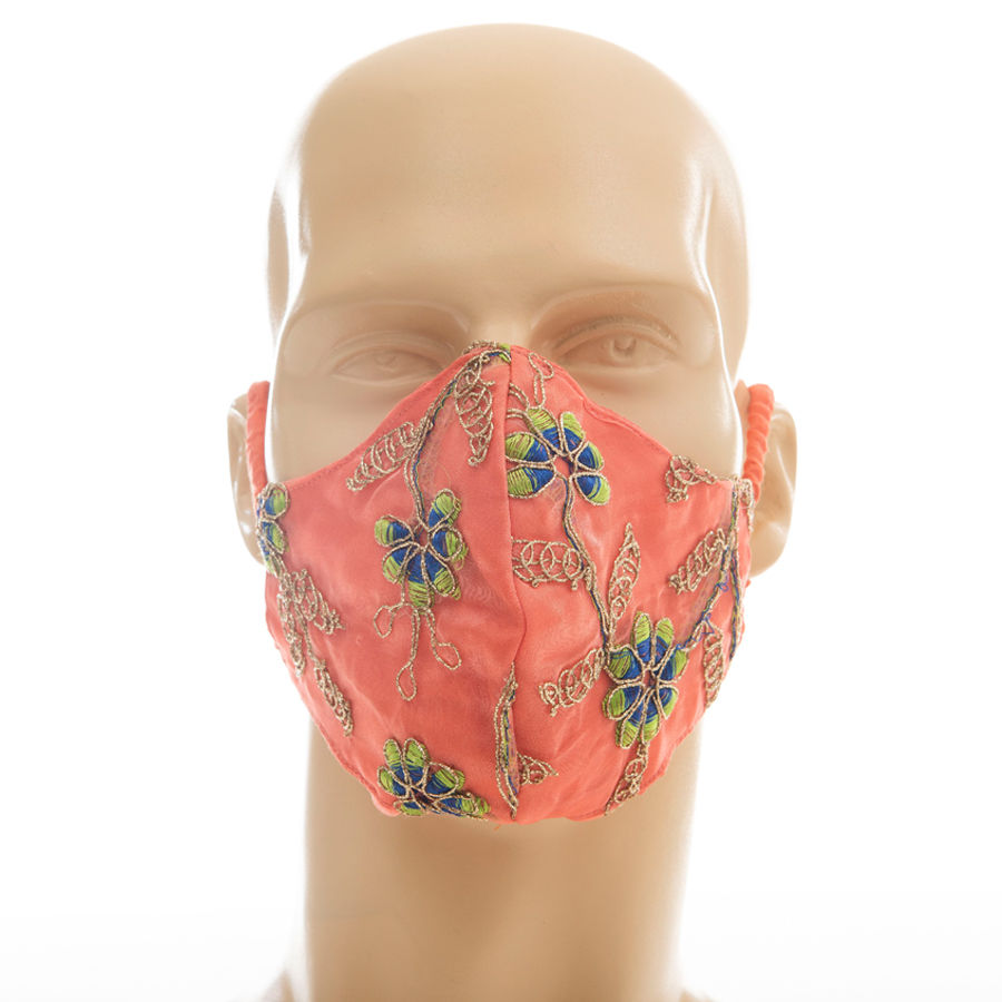 Casual Pink and Majenta color Cotton fabric Cloth Mask : 1652550