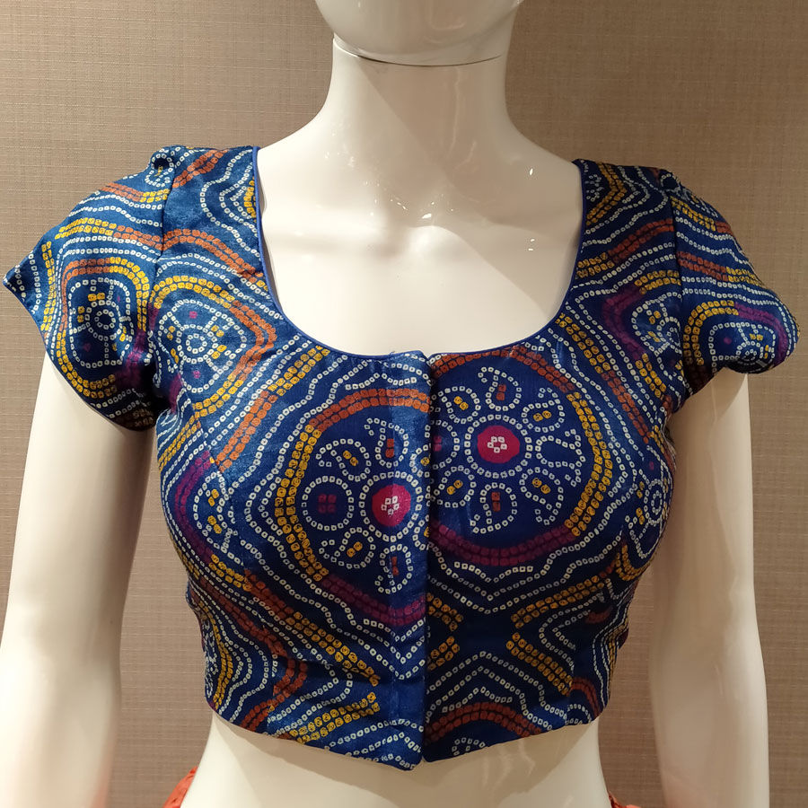Blue color Brocade fabric Blouse : 1655820