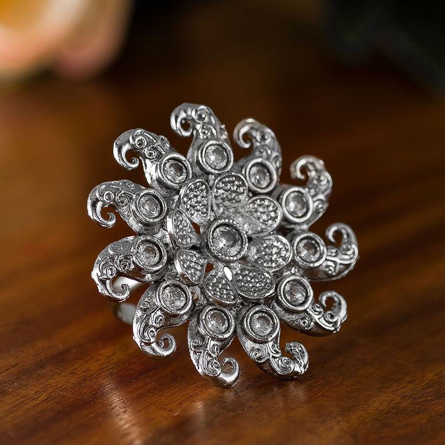 Silver color Metal Alloy metal Ring : 1663687