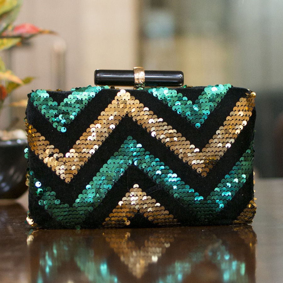 Multicolor color Fancy Fabric fabric Clutches : 1675380