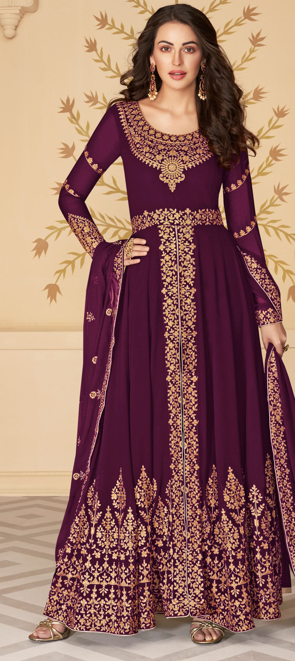 Festive, Party Wear Purple and Violet color Georgette fabric Salwar ...