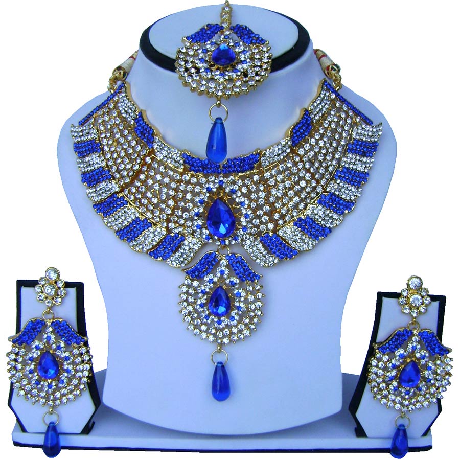 Blue color Metal Alloy metal Necklace : 1678401