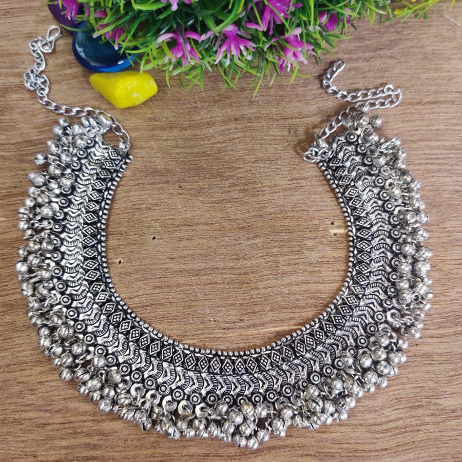 Silver color Metal Alloy metal Necklace : 1679416