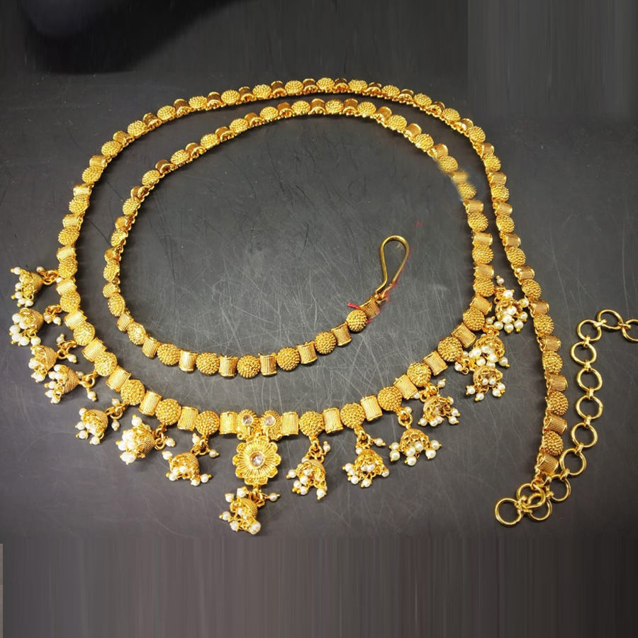 White and Off White color Metal Alloy metal Waist Chain : 1682789