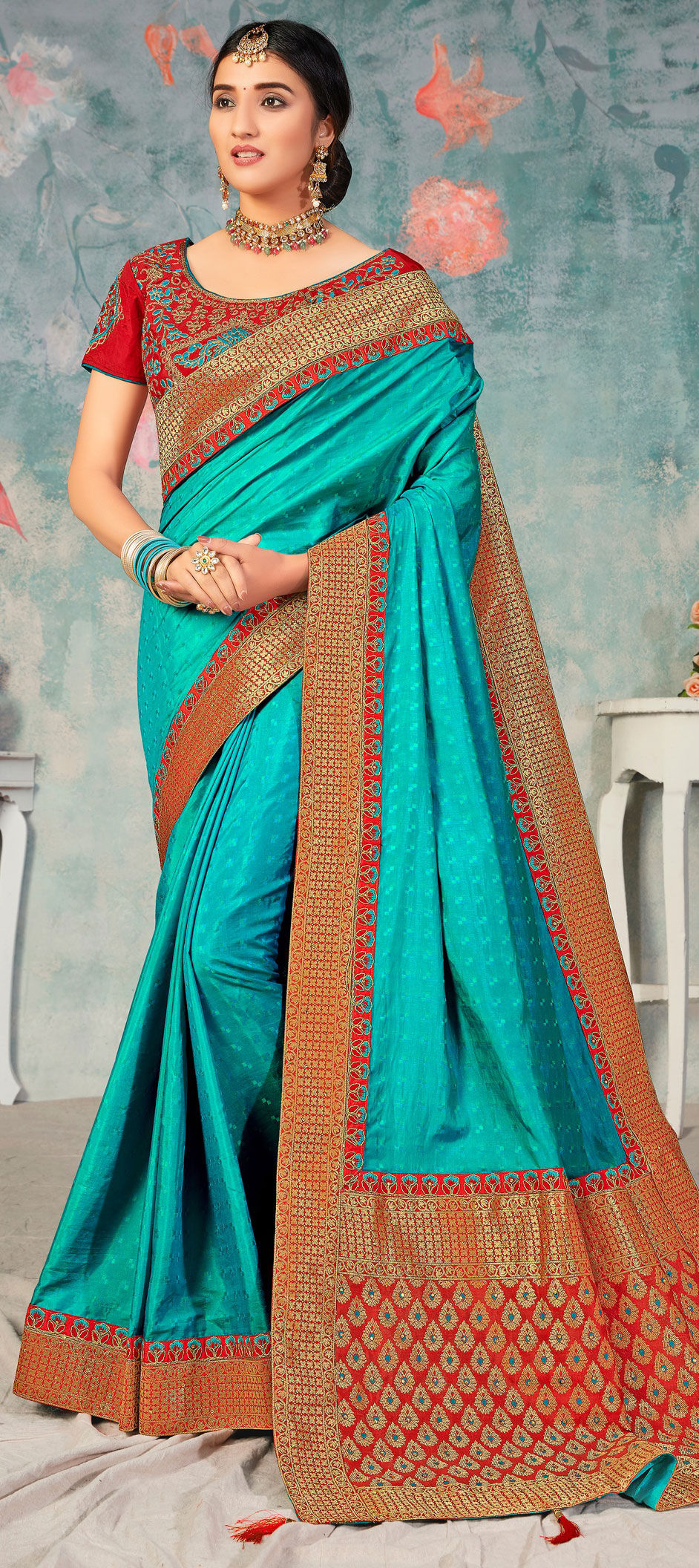 Traditional Blue color Art Silk, Silk fabric Saree : 1696753