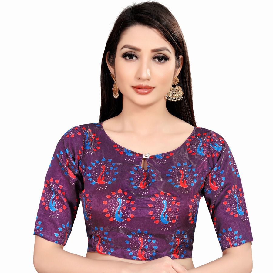 Multicolor color Art Silk fabric Blouse : 1703935