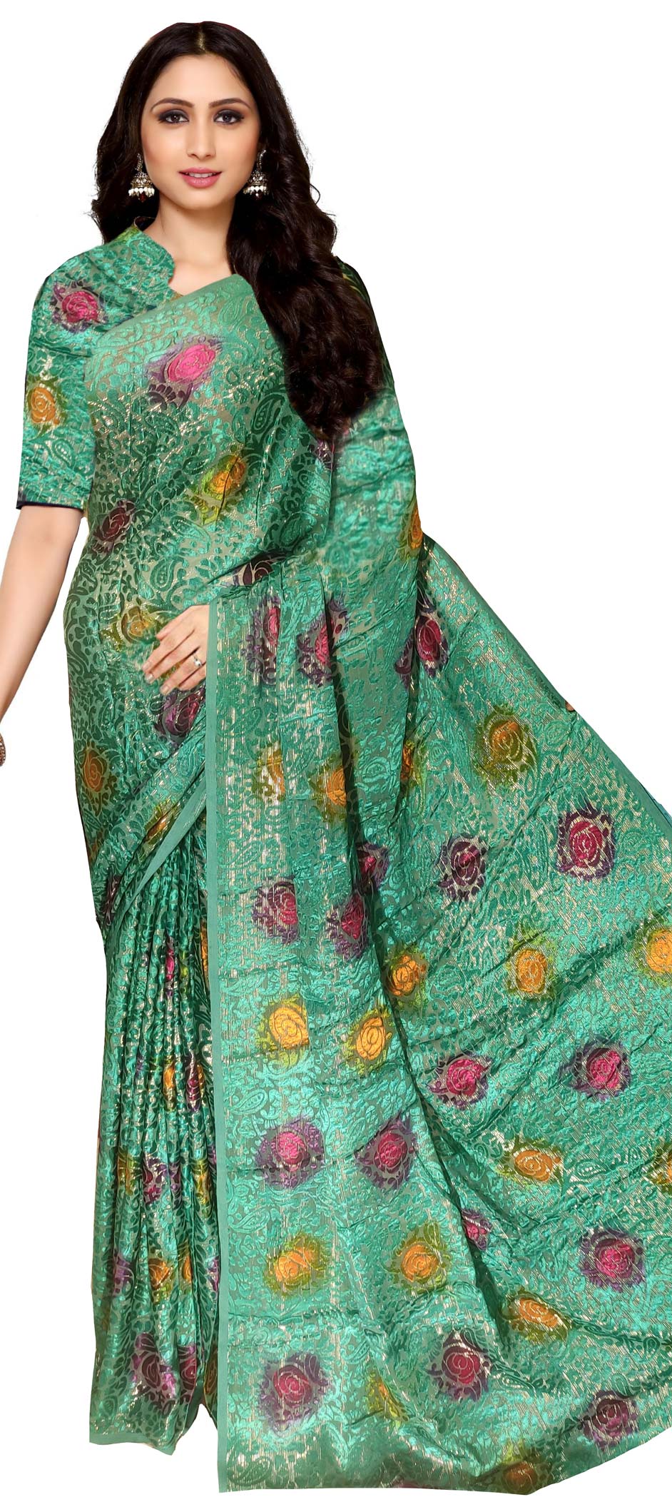 Festive, Party Wear, Wedding Blue color Georgette fabric Saree : 1707313
