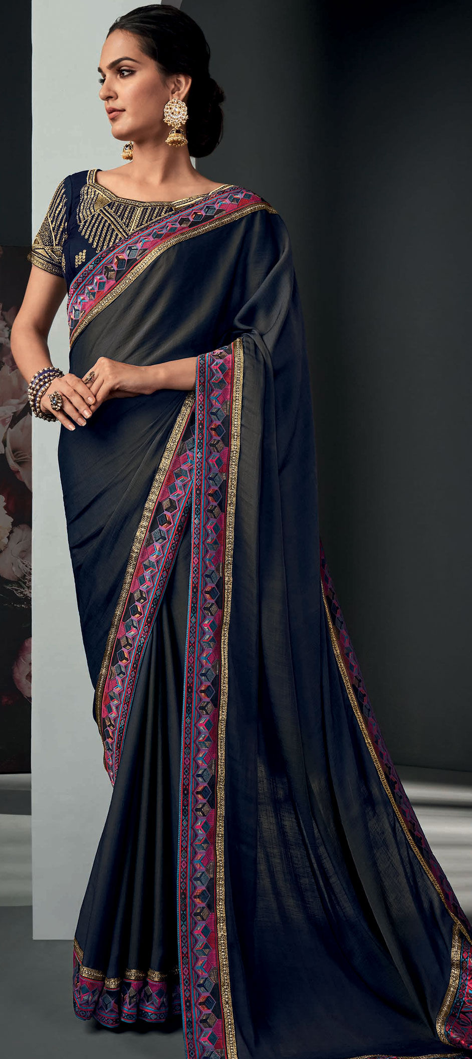 Traditional Blue color Art Silk, Silk fabric Saree : 1718756