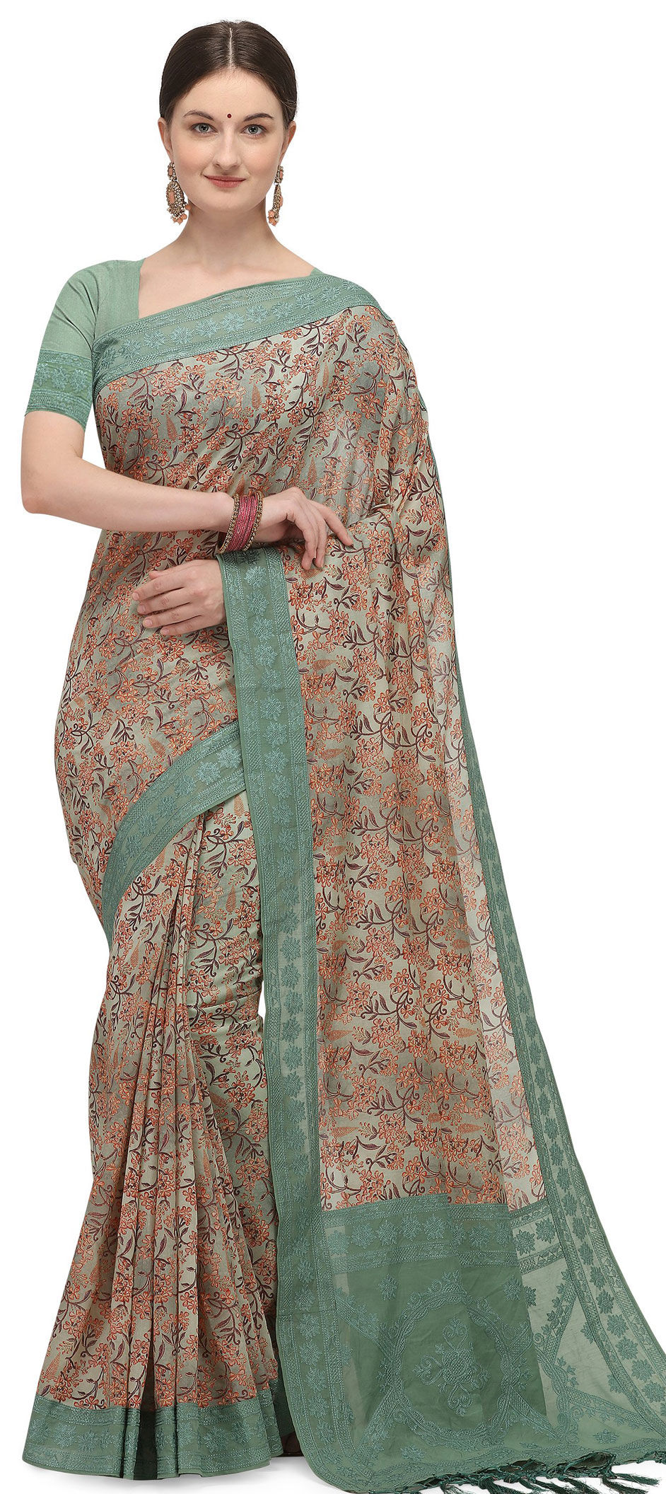 Traditional Multicolor color Chanderi Silk, Silk fabric Saree : 1721779