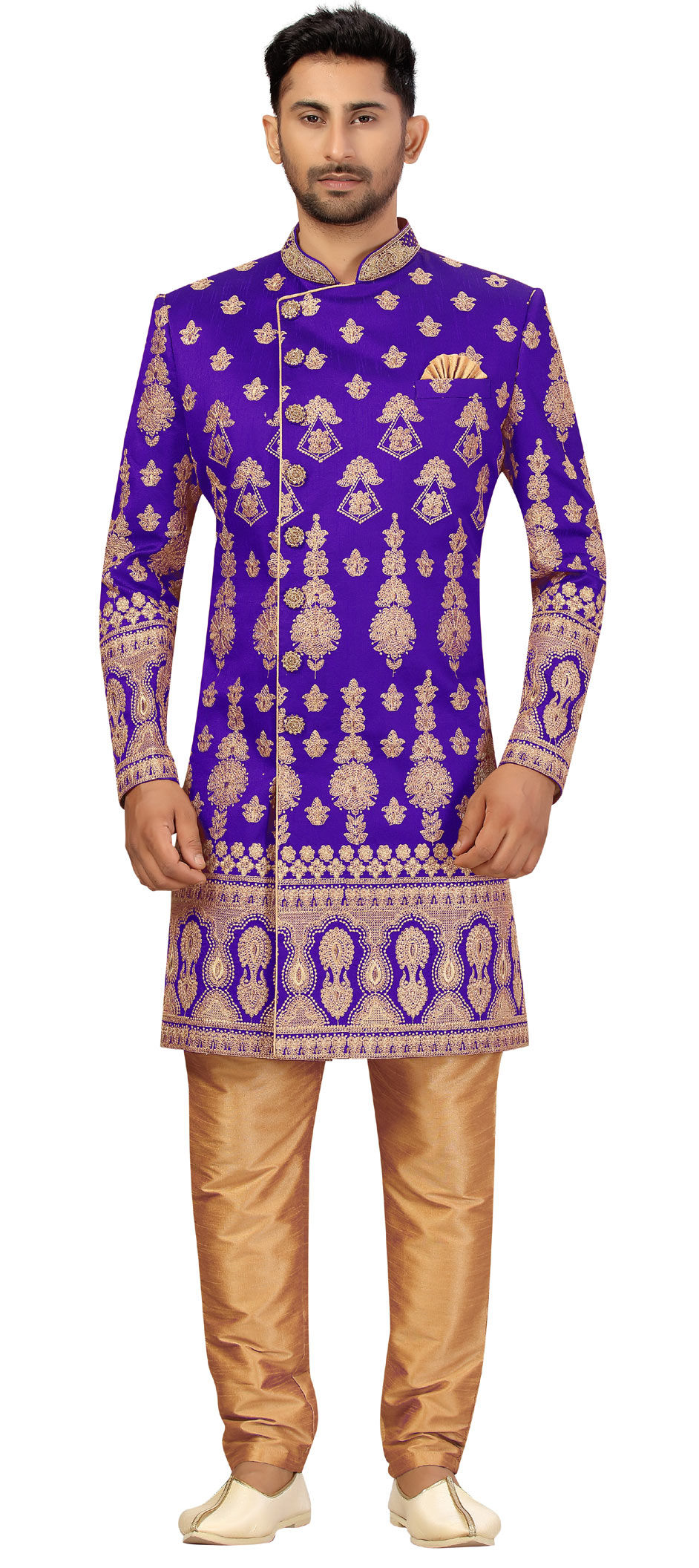 Purple and Violet color Art Silk fabric Sherwani : 1726922