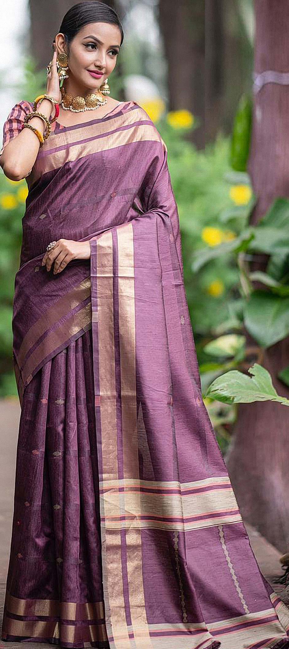 Traditional Purple and Violet color Art Silk, Silk fabric Saree : 1764559