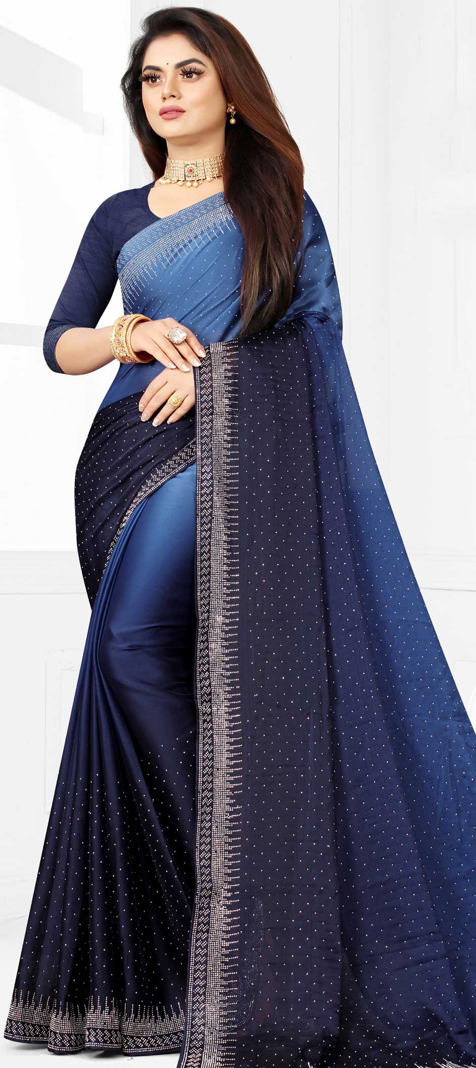 Traditional Blue color Art Silk, Silk fabric Saree : 1782391