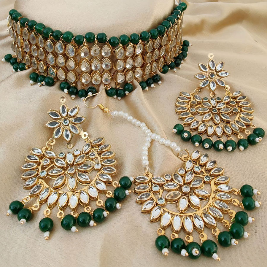 Green color Copper metal Necklace : 1795952