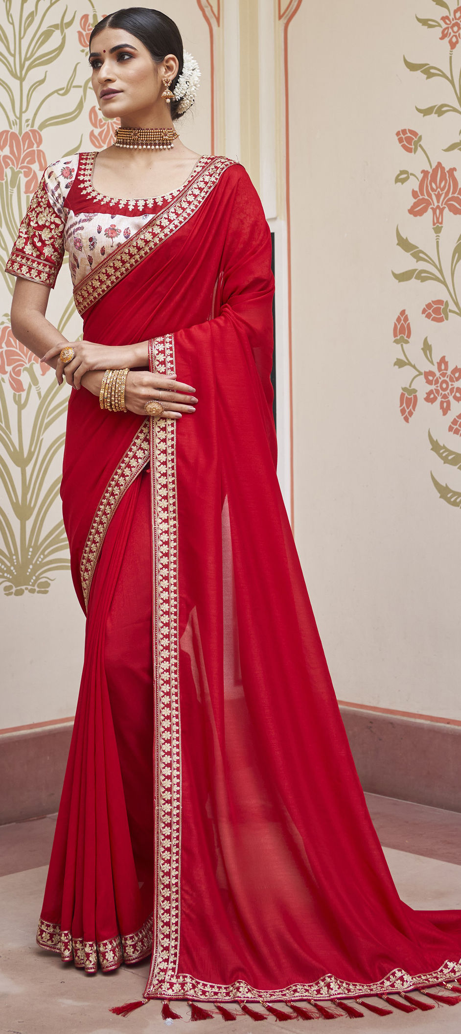 Traditional Red and Maroon color Art Silk, Silk fabric Saree : 1814366
