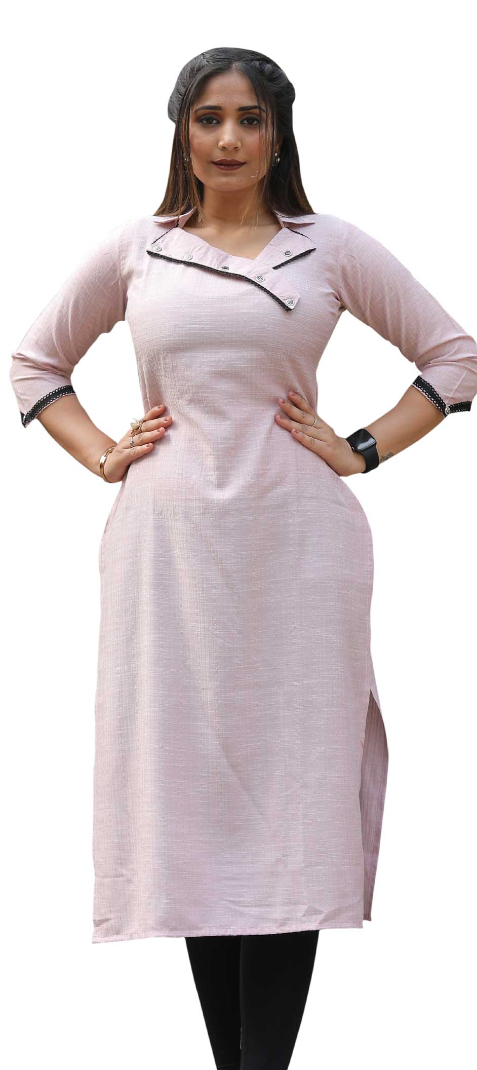 Casual Purple and Violet color Cotton fabric Kurti : 1818349