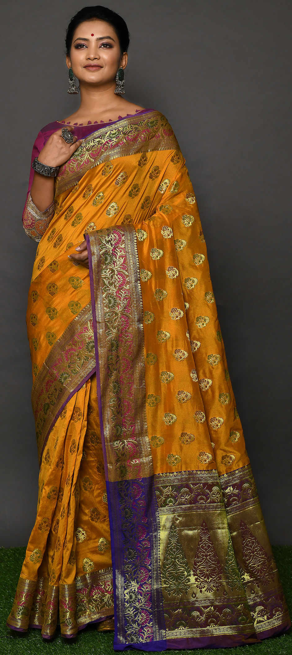 Bridal, Traditional, Wedding Yellow color Banarasi Silk, Silk fabric ...