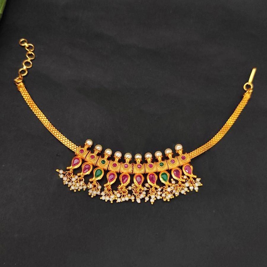 Green, Pink and Majenta color Metal Alloy metal Armlet : 1839013