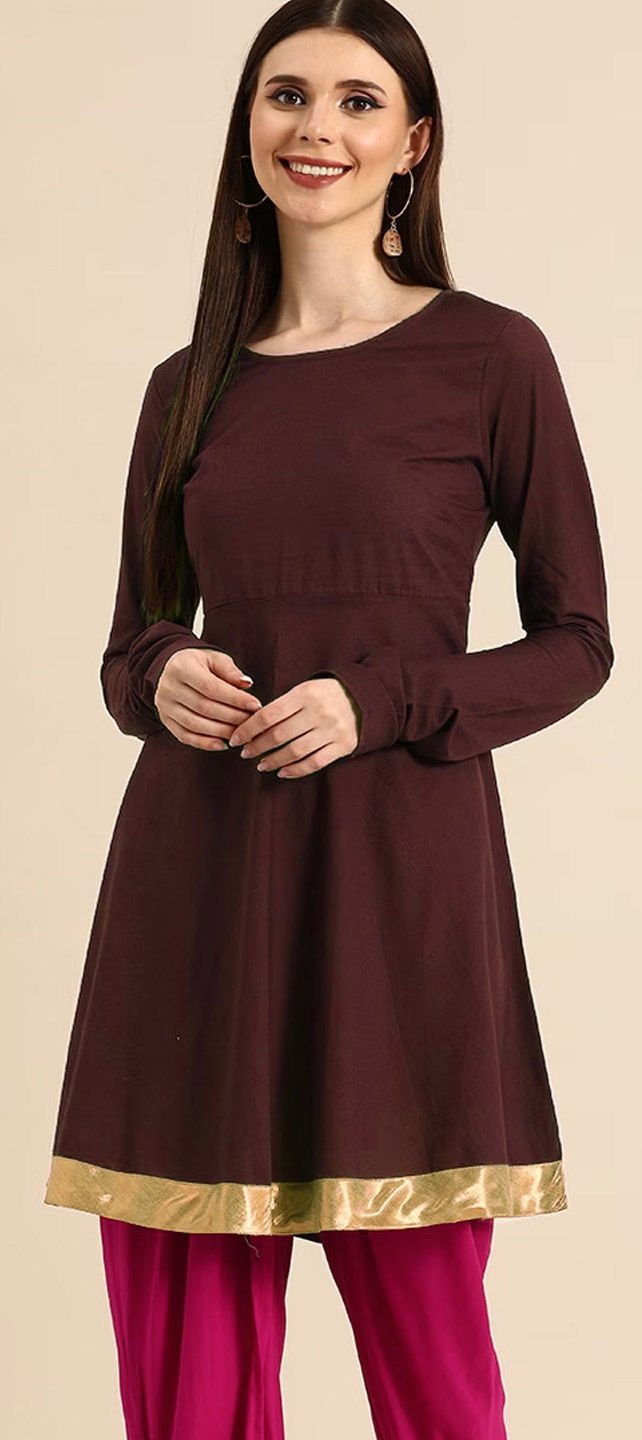 Casual, Festive Purple and Violet color Rayon fabric Kurti : 1853818