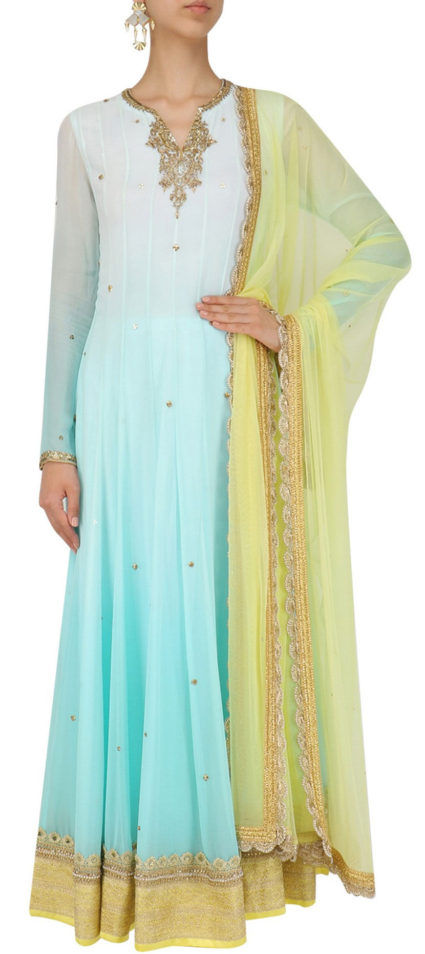 Designer, Mehendi Sangeet, Reception Blue color Georgette fabric Salwar ...