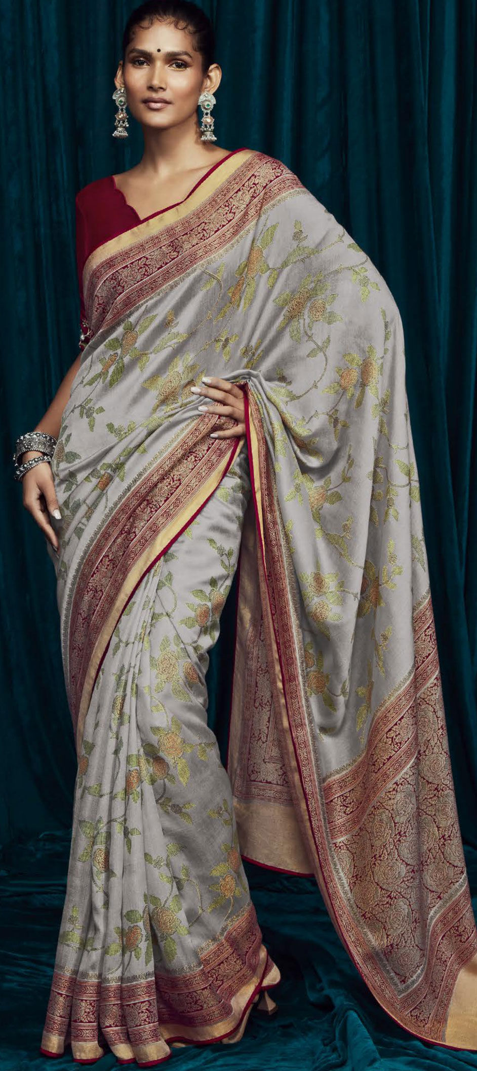 Party Wear, Traditional Green color Art Silk, Silk fabric Saree : 1888888