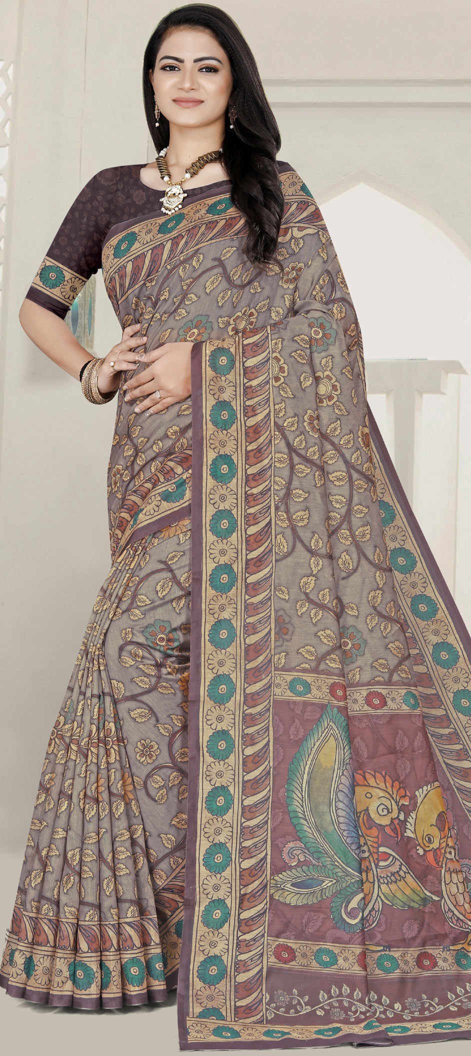 Casual, Traditional Multicolor color Chanderi Silk fabric Saree : 1890772