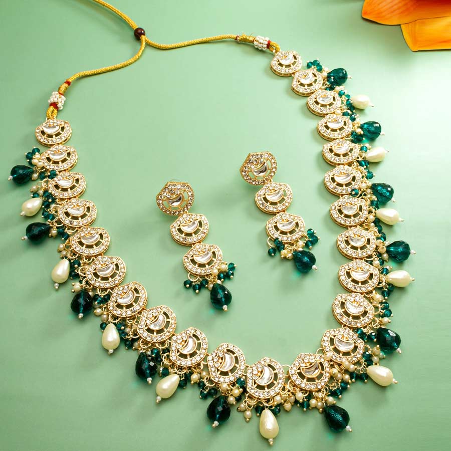 Blue color Metal Alloy metal Necklace : 1903007