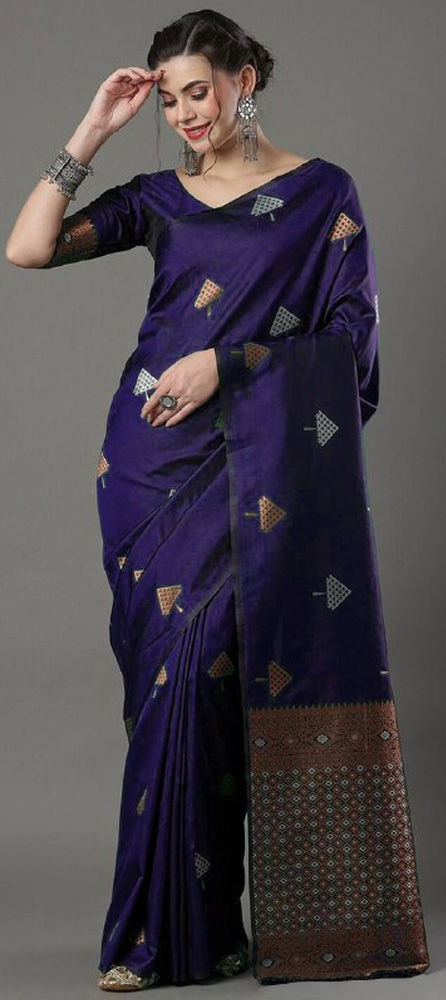 Casual, Traditional Purple and Violet color Art Silk, Silk fabric Saree ...
