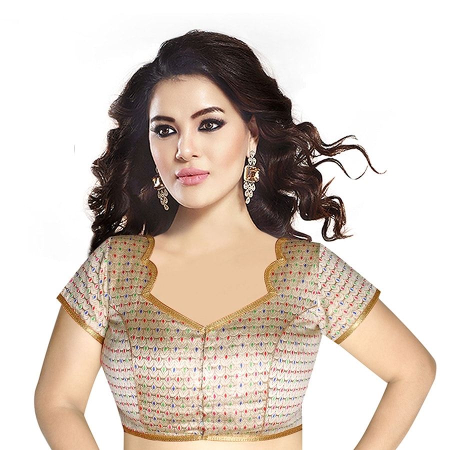 19064: Multicolor color family stitched Blouse