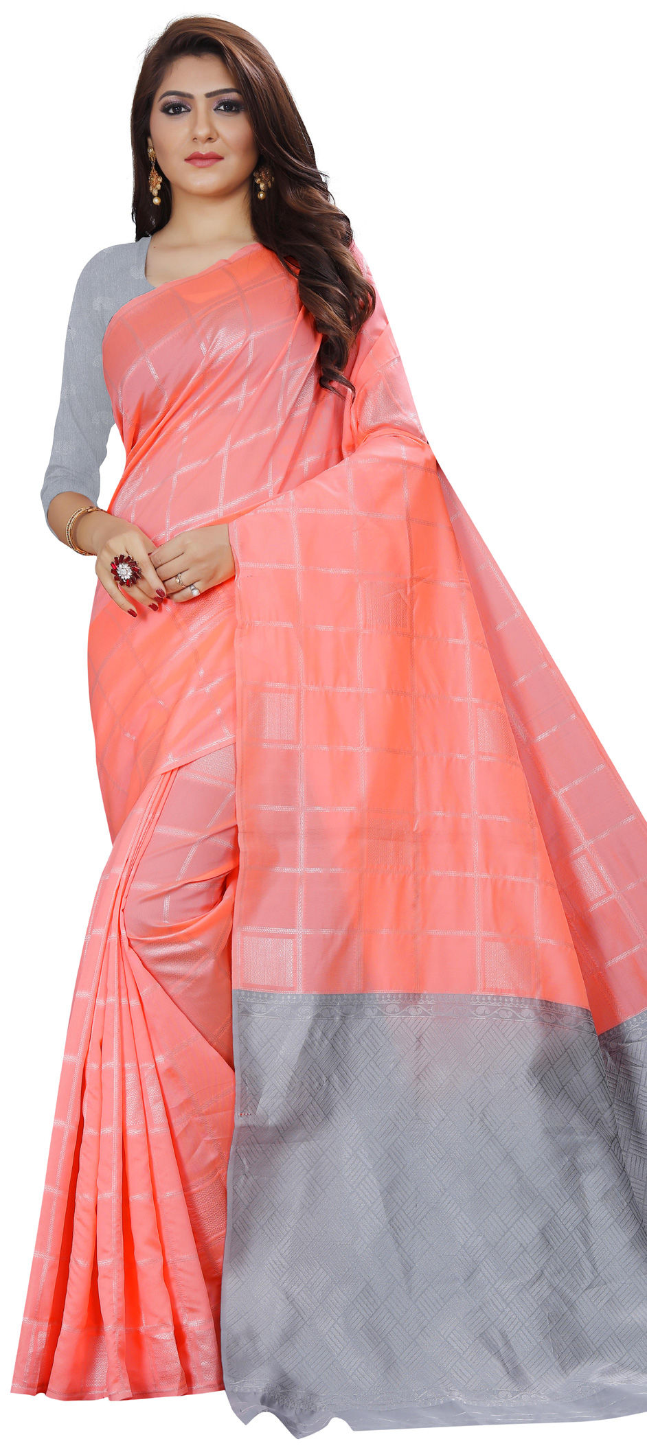 Festive, Traditional Pink and Majenta color Banarasi Silk fabric Saree ...