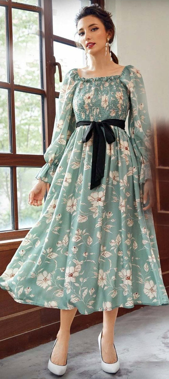 Festive, Party Wear Multicolor color Rayon fabric Dress : 1919300