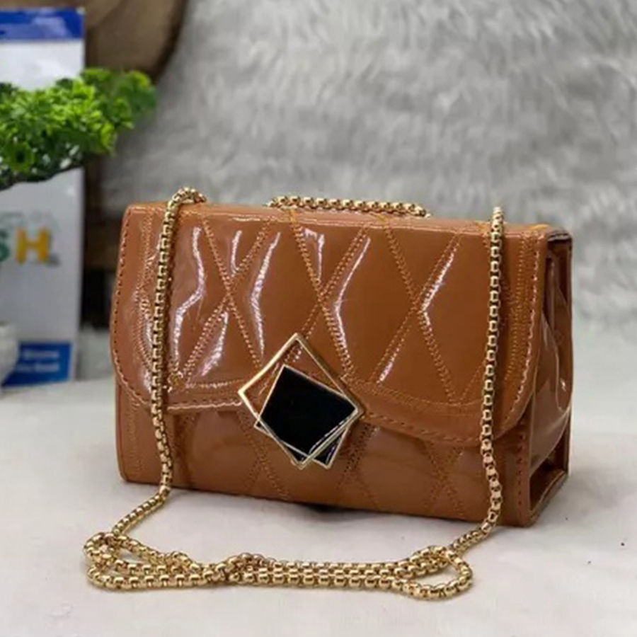 Party Wear Beige and Brown color Rexine fabric Clutches : 1948278