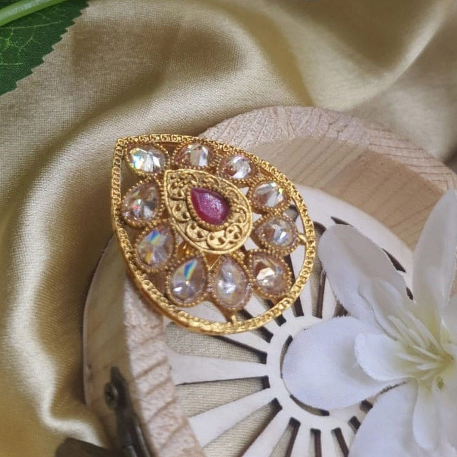 White and Off White color Copper metal Ring : 1950615