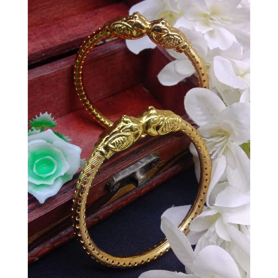 Gold color Copper metal Bangles : 1953638