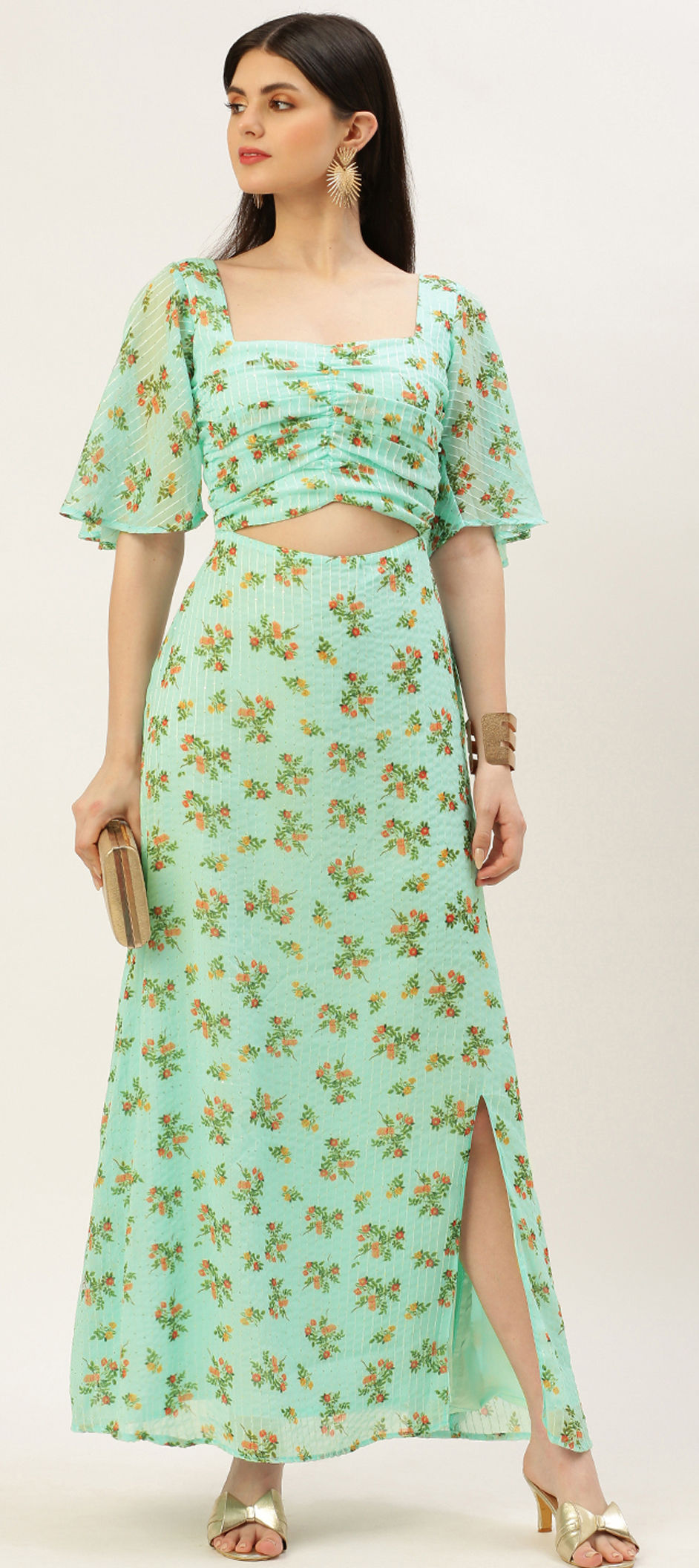 Party Wear Multicolor color Georgette fabric Dress : 1957310