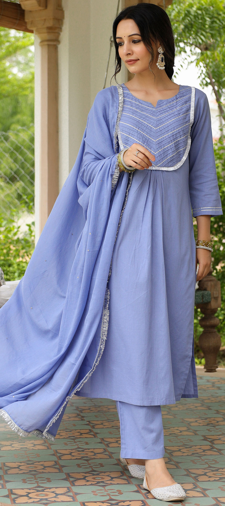 Engagement, Festive, Reception Purple and Violet color Malmal fabric ...