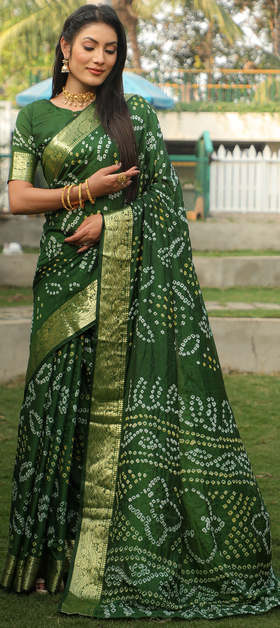 Traditional Green color Handloom fabric Saree : 1958747
