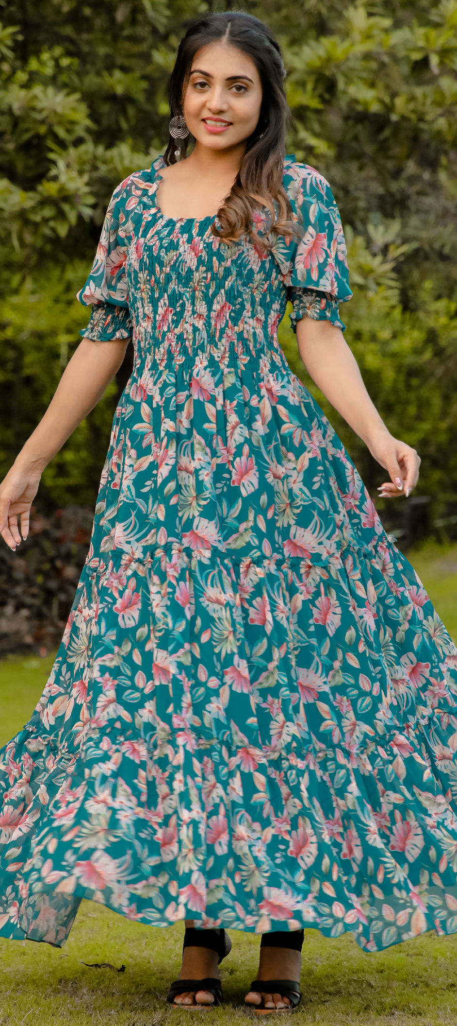 Casual Blue color Georgette fabric Kurti : 1959554