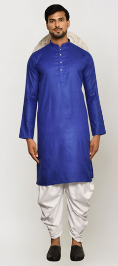 Party Wear Purple and Violet color Cotton fabric Dhoti Kurta : 1962258