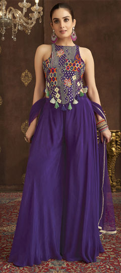 Festive, Reception, Wedding Purple and Violet color Silk fabric Salwar ...