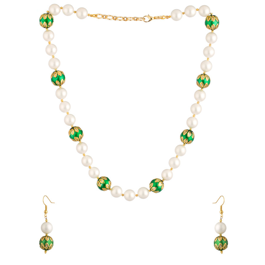 322846: Green, White and Off White color family Chain and Gold Rodium ...