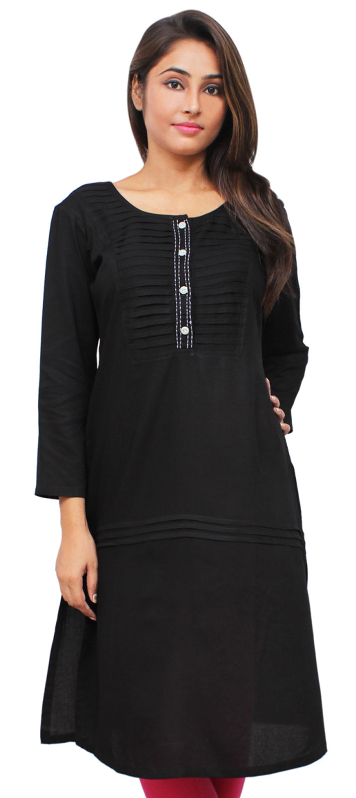 475569: Black and Grey color family stitched Kurti