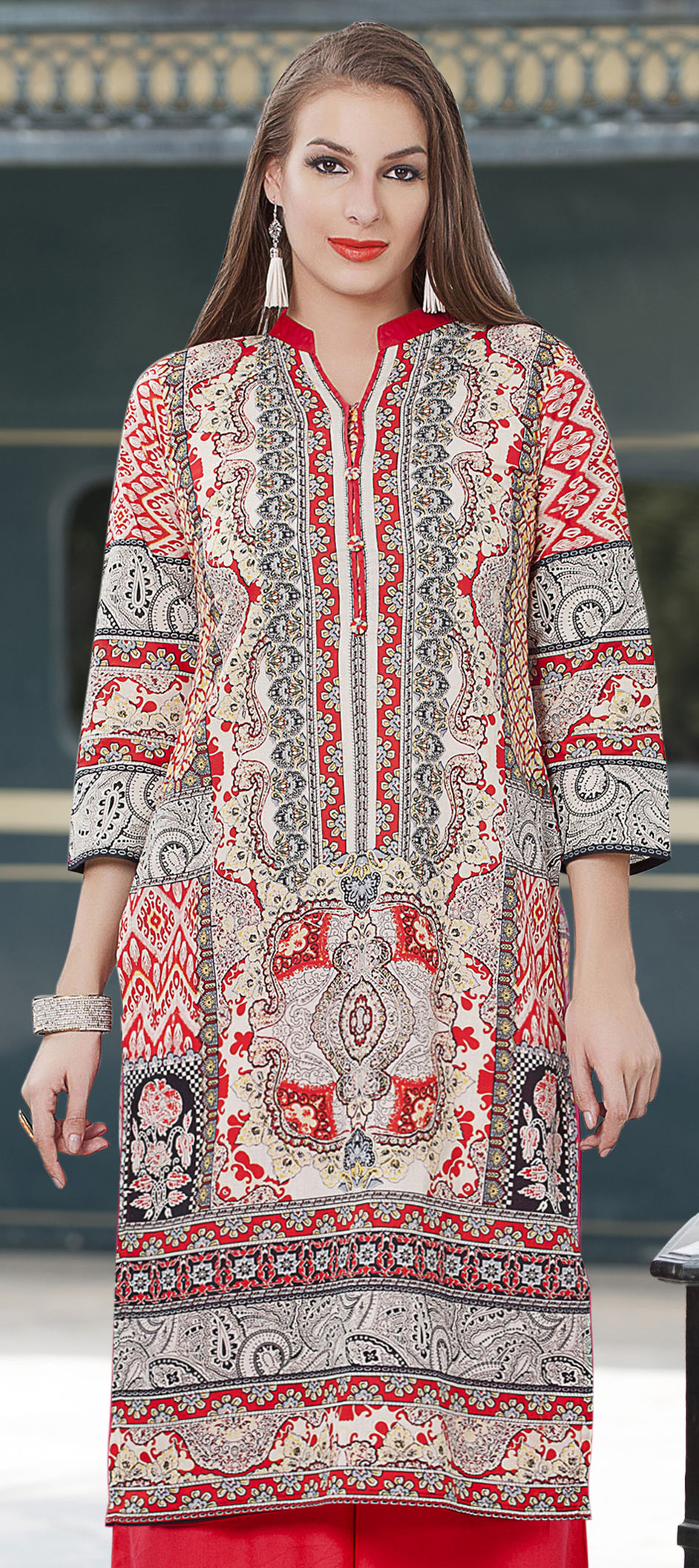 Casual Multicolor color Cotton fabric Kurti : 476247