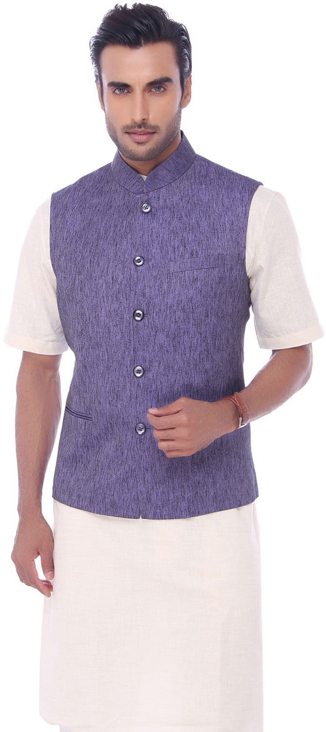 503636: Blue color family stitched Modi Jacket