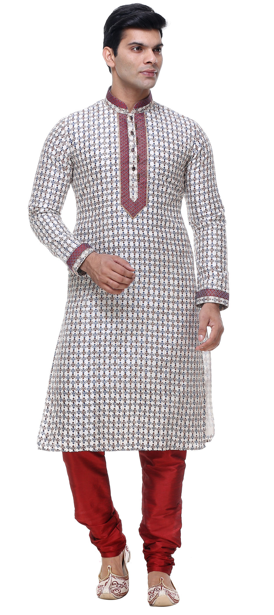 505281: Multicolor color Silk fabric Kurta Pyjamas