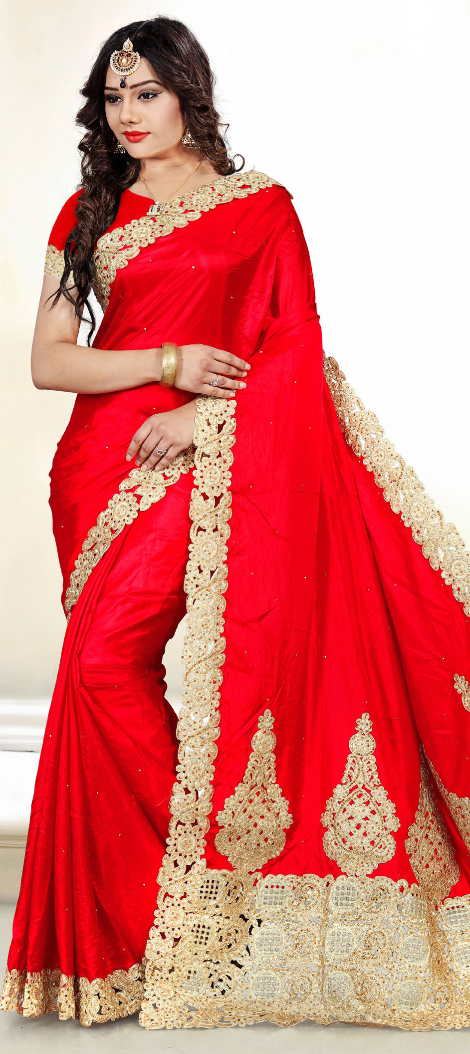 738799: Party Wear, Traditional Red and Maroon color Silk, Silk cotton ...