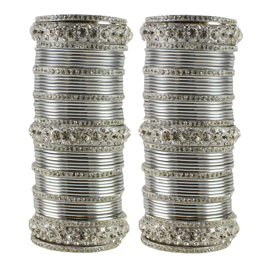 Silver color Brass metal Bangles : 803893