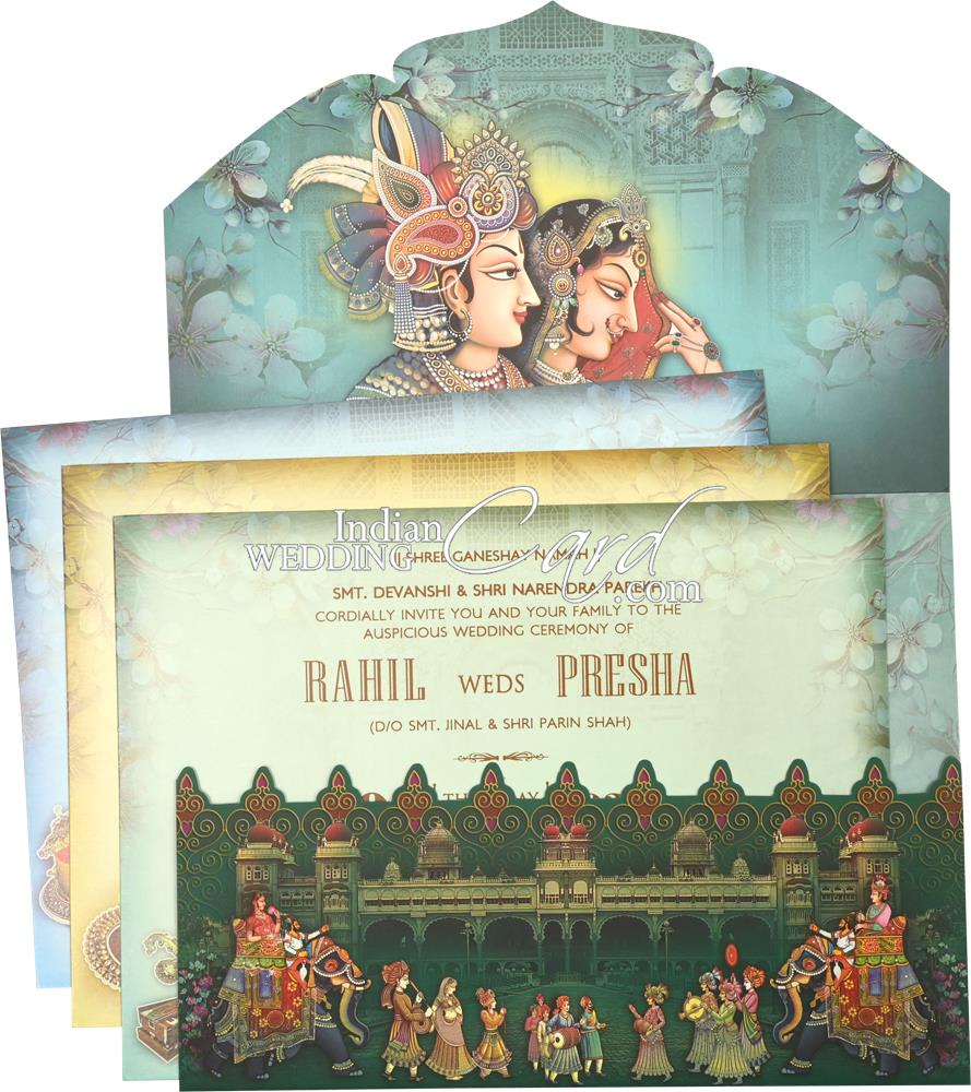 D-10440, Multicolor card Color, Multicolor Offset Cards, Hindu Cards.