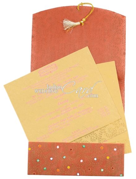 D-1386, Pink Color, Handmade Paper, Designer Multifaith Invitations ...