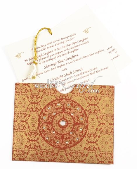 D-1766, Red Color, Handmade Paper, Small Size Cards, Light Weight Cards ...