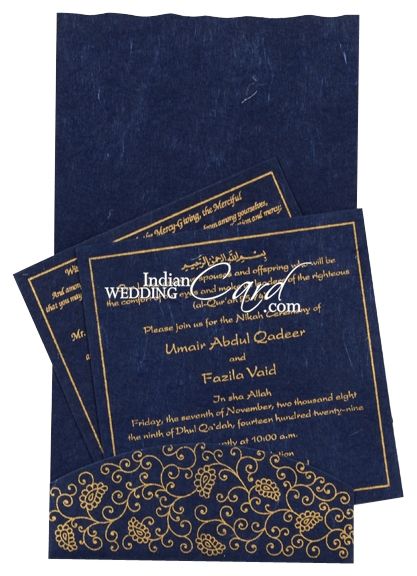 D-1791, Blue Color, Handmade Paper, Small Size Cards, Light Weight ...